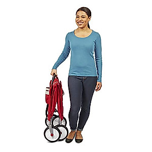 Radio Flyer 3-in-1 EZ Folding Wagon Ride On For Kids, Garden, & Cargo, Red Collapsible Wagon