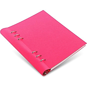 Filofax B145003 Refillable Saffiano Fluoro Clipbook, A5 Size, Pink