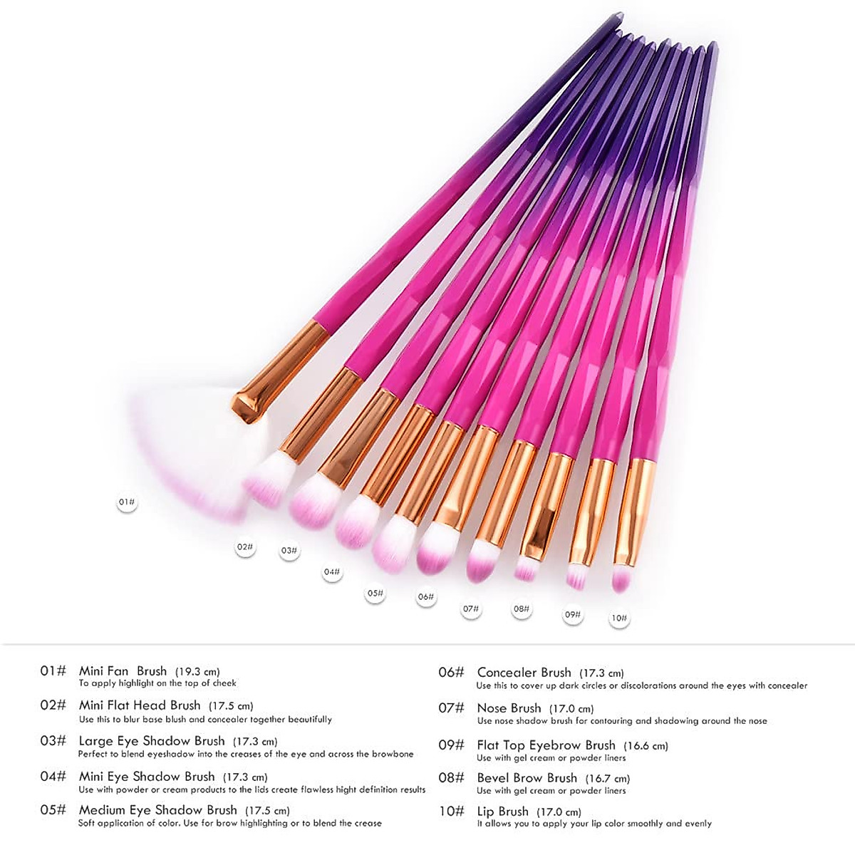 Real Technique Makeup Brushes 10pcs Pro Makeup Brushes Set Foundation Powder Eyeshadow Eyeliner Lip Brush Tool Make up Brushes