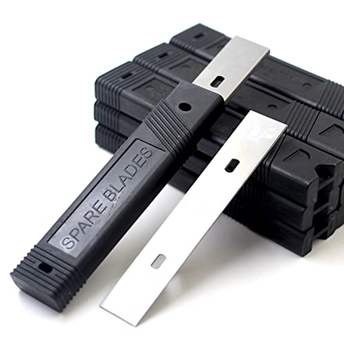 4" Scraper Blades 100pcs Replacement Stainless Steel Razor Blade to Remove Decals and Stickers and Wallpaper Adhesive Vinyls