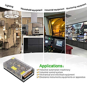 JOYLIT DC 24V 5A 120W Power Supply Adapter, AC 110V / 220V to DC 24V 5amp Converter Universal Regulated Switching Transformer for LED Lights, CCTV Security Sytem, 3D Printer
