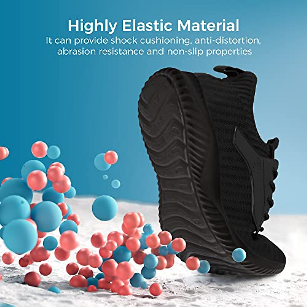 Womens Breathable Walking Shoes-Resistant Sport Tennis Shoes Fabric Lightweight Comfortable Casual Shoes Slip On Work Fitness Cycling Travel Sneakers All Black 9