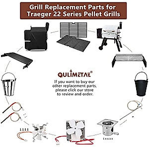 QuliMetal BAC351 Grill Rack for All Traeger Lil' Tex and Pro 22 Series Grills, Traeger Eastwood 22, Traeger Century 22 Series Warming Rack Replacement Part