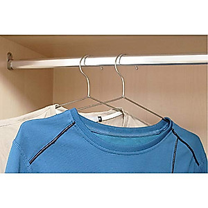 METLUCK 40 Pack Clothes Hangers Stainless Steel Strong Wire Metal Hangers -17.71 Inch, Silver