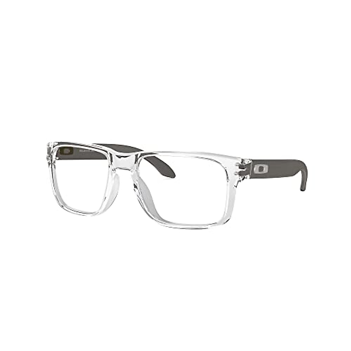 Oakley Men's Ox8156 Holbrook Rx Square Prescription Eyeglass Frames, Polished Clear/Demo Lens, 56 mm