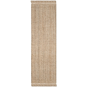 SAFAVIEH Natural Fiber Collection Accent Rug - 2' x 3', Natural, Handmade Tassel Jute, Ideal for High Traffic Areas in Entryway, Living Room, Bedroom (NF467A)