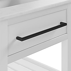 DHP Camden 24” Bathroom Vanity, White with Black Towel Rack