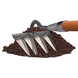 Geraffely Dethatcher Rake - Metal Hand Rakes for Gardening, Weeding ...