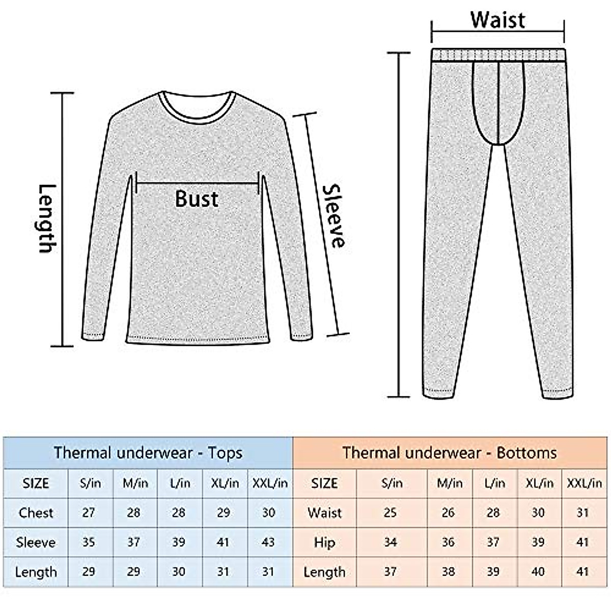 DIKAMEN Men's Thermal Underwear Fleece Lined Performance Fleece Tactical Sports Shapewear Thermal Long Johns Set for Skiing(Black01, XX-Large)