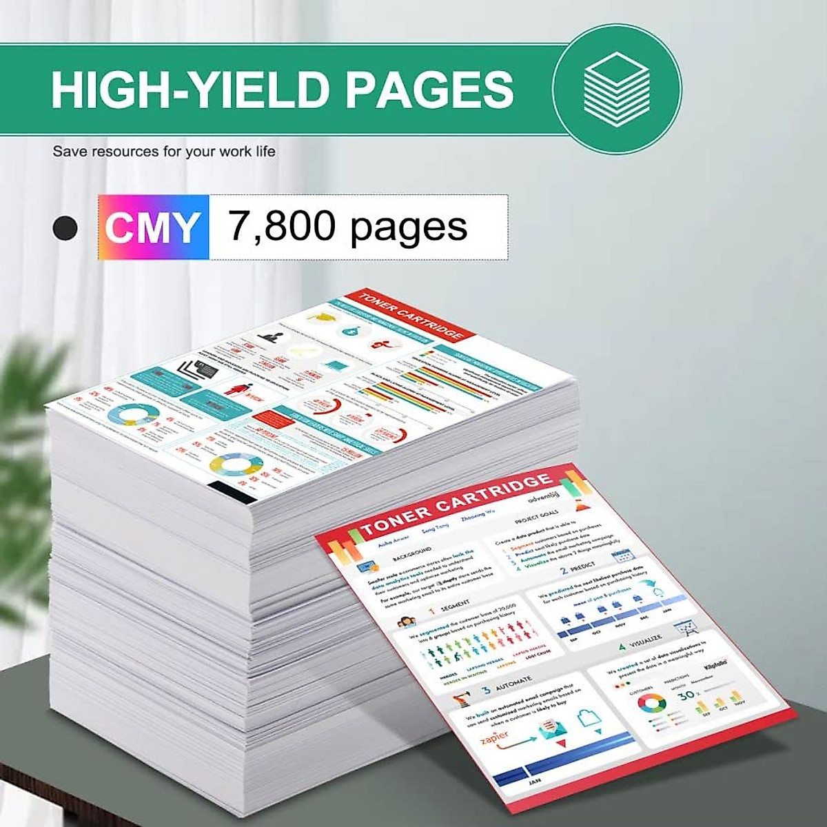 DOPHEN High Yield C8000 Toner 1 Pack Cyan 106R04034 Toner Cartridge Replacement for Xerox Versalink C8000 Printer