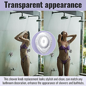 Liberflow Shower Knob Replacement for Sb-170, Shower Faucet Handle Compatible with Valley Single Handle Kitchen, Lavatory, Tub, Bathtub Faucets, Clear Acrylic Handle Replacement