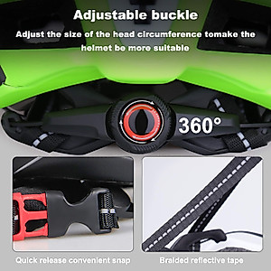 Shinmax Adult Bike Helmet,Bicycle Helmet with Removable Magnetic Goggles & USB Rechargeable Light Specialized Road Mountain Bike Helmet Adjustable Size Ultralight Cycling Helmet Men Women SM-T88