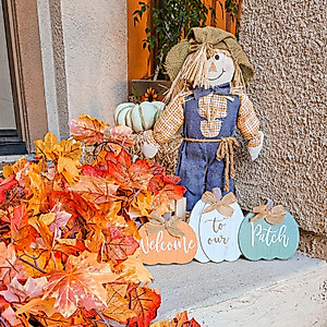 CQURE 2 Pack Fall Leaf Garland, Hanging Vines Garland Artificial Fall Maple Leaves Garland Thanksgiving Decor for Home Wedding Fireplace Party