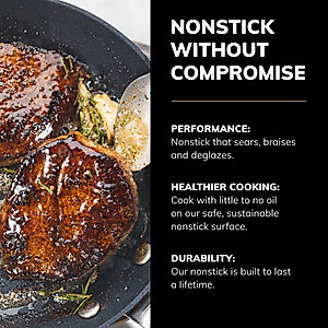 SCANPAN Professional 10-Piece Cookware Set - Easy-to-Use Nonstick - Dishwasher, Metal Utensil & Oven Safe - Made in Denmark