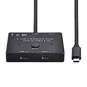 ChenYang CY PD 8K@30hz 100W 10Gbps USB-C Type-C Bi-Direction Switch MST 1 to 2 Hub Support Video Data