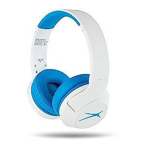Altec Lansing Kid Safe Noise Cancelling Wireless Headphones 15H Battery, 85dB Volume Limit, Foldable Design Powerful Sound, Active Noise Cancellation Perfect for Kids Ages 7+ (Whiteout Wave Blue)