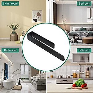 Bicico Hand Towel Holder, Black Towel Bar, 15 Inch Self Adhesive Bathroom Hand Towel Holder Stick on Wall