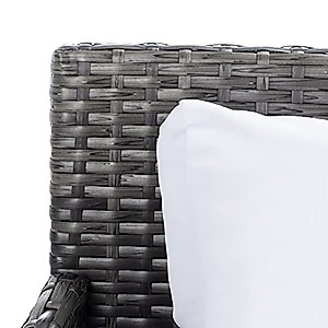 Safavieh Outdoor Collection Cadeo Grey Brown/White Cushion Daybed PAT7500C
