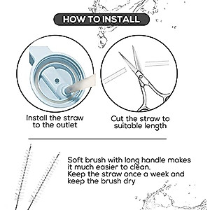 Top Souls Wide Mouth Straw Lid and Protective Boot Combo Pack, Compatible with Most Sports Water Bottles from 12-40 oz, Plus 2 Straws and 2 Brushes. (Medium, Lilac)