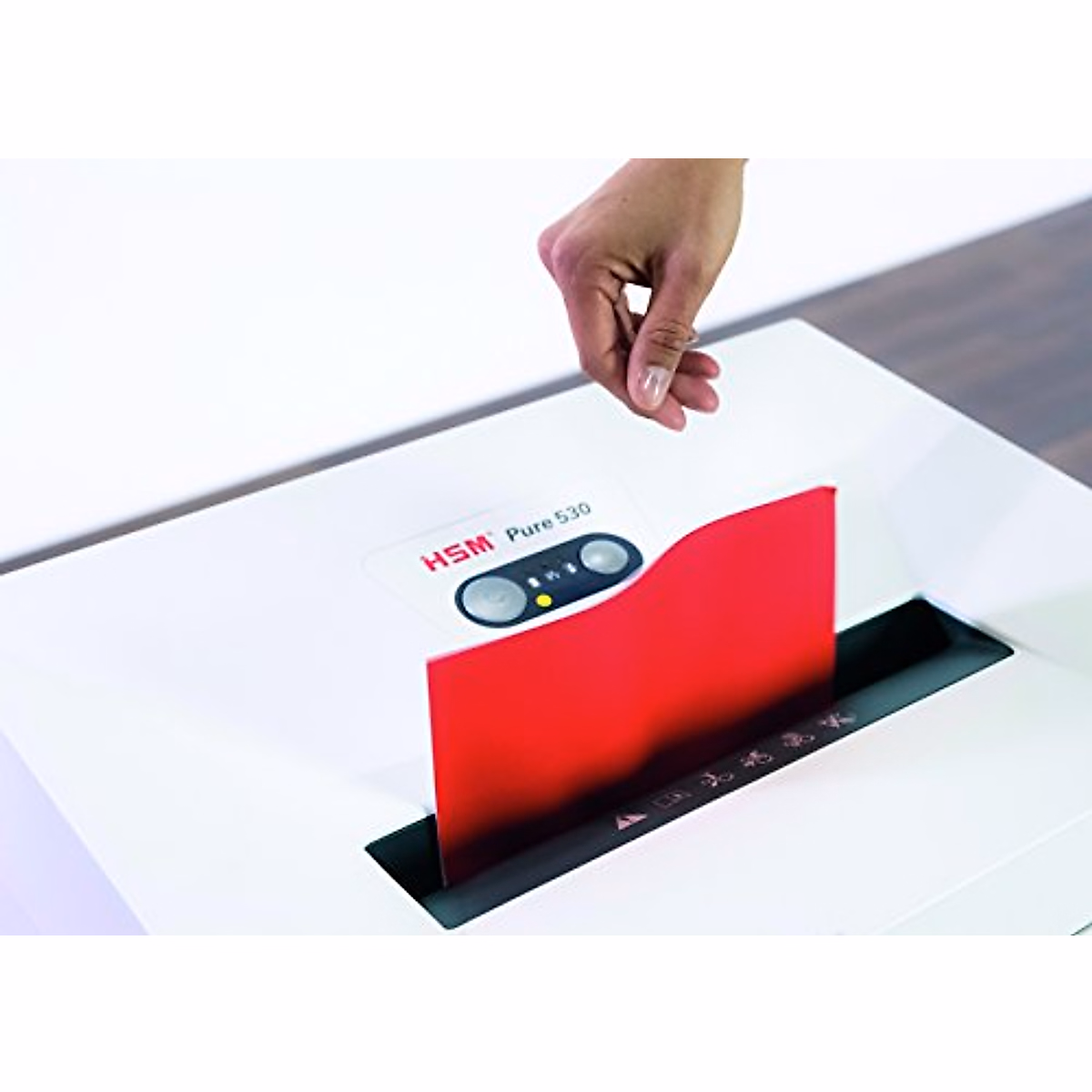 HSM Pure 530 Strip-Cut; shreds up to 30 sheets; 21-Gallon Capacity Continuous Operation Shredder