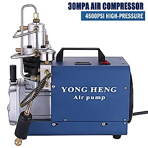 YONG HENG 4500 PSI Air Compressor 30Mpa 110V High Pressure Air Compressor Pump PCP Air Compressor Rifle Airgun Scuba Air Pump Perfect For filling PCP Air Rifle