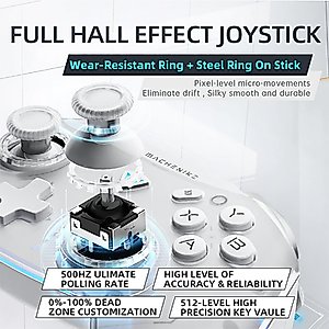 Machenike G5 Pro Tri-mode Switch Controller, USB/Bluetooth 5.0/2.4G, with Programmable Button, Joystick, Hall Trigger, Kailh Micro Switches, Switch Remote Gamepad for PC, NS, iOS, Android, TV box