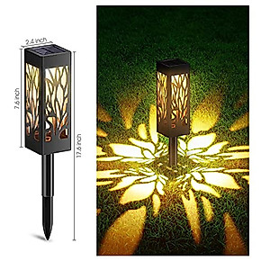 Fiveshops 8 PCS Solar Pathway Light, Garden Lights Solar Powered Lights, Waterproof Solar Ornament Lights for Patio, Yard, Pathway Dusk