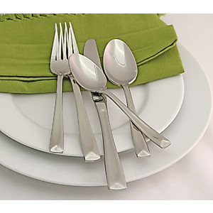 Oneida T837045A Lincoln 45-Piece Flatware Set, Service for 8 Silver