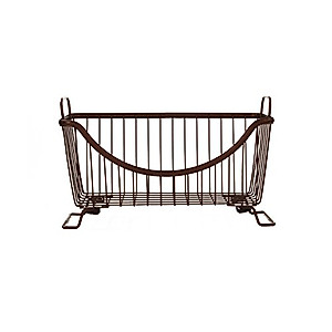 Spectrum Diversified Ashley Stackable Storage Basket, Large, Bronze (20324)