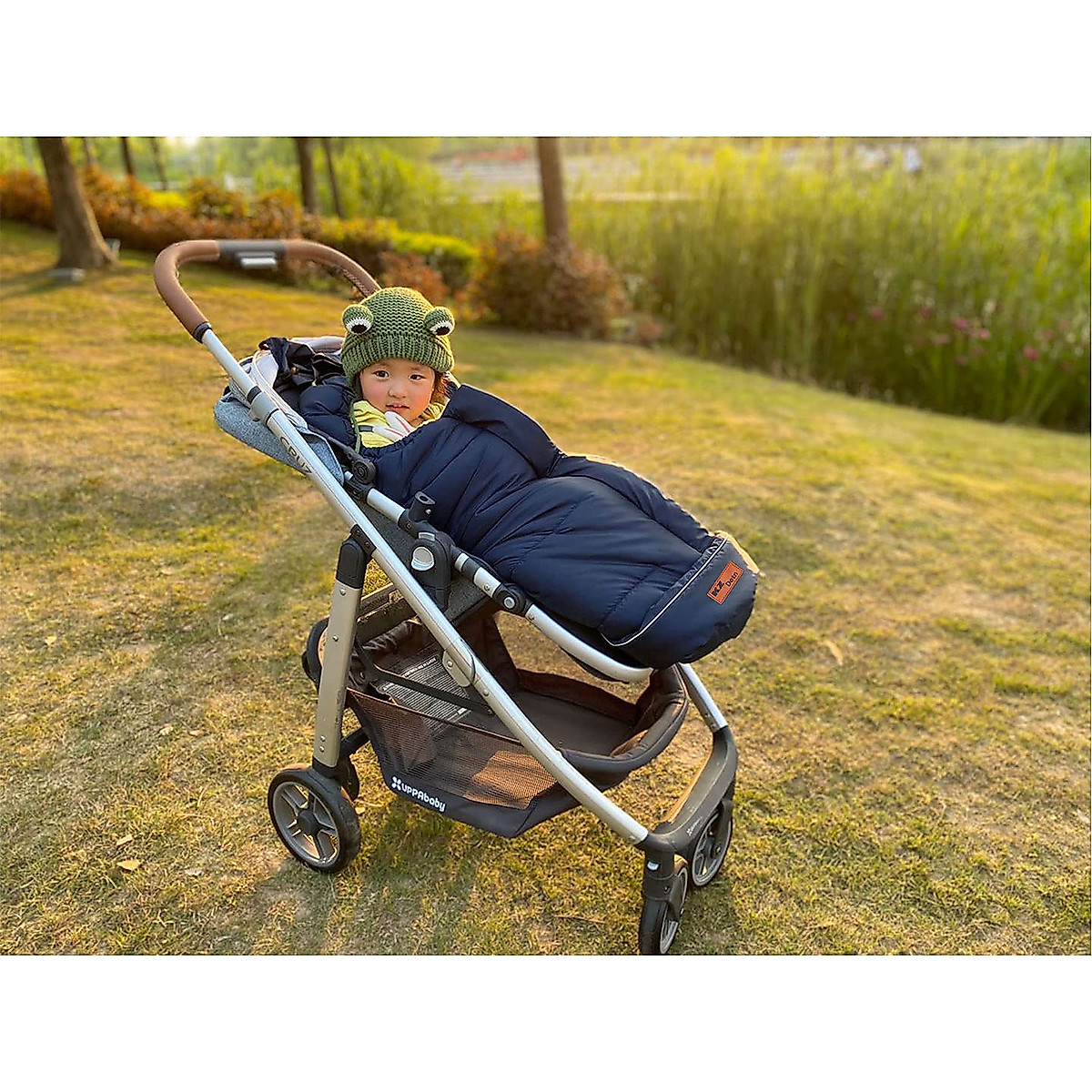 KZ Dotnz Weatherproof Oudtoor Toddler Bunting Bag Adaptable for Most Strollers, Warm Soft Stroller Footmuff, Waterproof Universal Baby Stroller Bunting Blanket