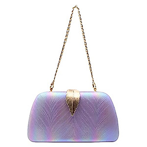 Mogor Women‘s Gradual Change Color Small Evening Bags Formal Bridal Wedding Clutches Purses Prom Cocktail Party Handbags