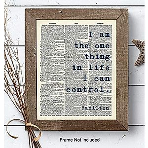 Inspirational Quote Wall Art Decor Poster -8x10 Motivational Home Decoration for Bedroom, Office Gift, Broadway Musical Play Lyrics, Entrepreneur - Unframed