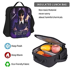 FUISSE Wednesday Backpack 17 Inch Laptop Bag Teen Backpack With Travel Bag, Lunch Bag, Pencil Case Combo Set-2, One Size