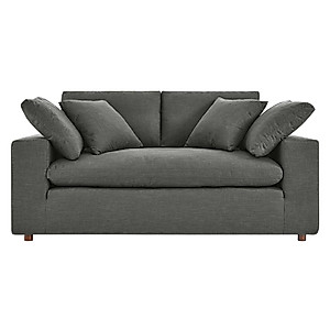 Modway EEI-4859-GRY Commix Down Filled Overstuffed Loveseat, Gray
