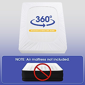 Ayge Queen Air Mattress Cover Thick Cooling Top Mattress Pad Cover Quilted Fitted Mattress Protector with 15-23 Inch Deep Pocket