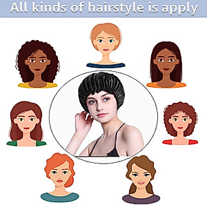 4PCS Bonnet Satin Bonnet Silk Bonnet for Sleeping, Bonnets for Black Women Hair Bonnet for Sleeping, Silk Sleep Cap Bonnet for Curly Hair, B