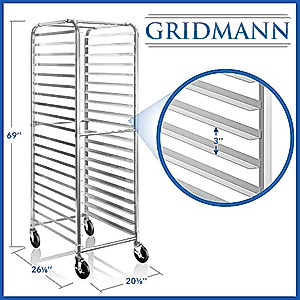 GRIDMANN Commercial Bun Pan Bakery Rack - 20 Sheet