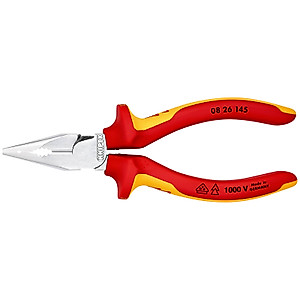 08 26 145 SB Needle-Nose Combination Pliers 5, 71" VDE-Tested In Blister Packaging