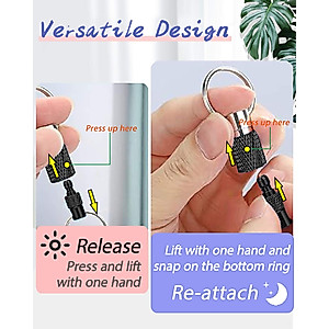 Oythiem Quick Release Keychain Keyring for Men, Women - Detachable Keychain Key Ring Quick Release for Easy Access to Your Keys, Pull Apart Key Chain Double Key Ring for Bag, Belt (2 Packs)