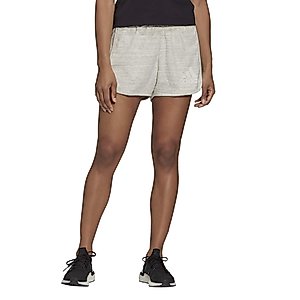 adidas Women's Melange French Terry Short Medium Gray/Core White Medium
