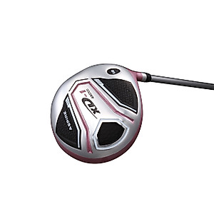 Aspire XD1 Ladies Womens Complete Golf Clubs Set Includes Titanium Driver, S.S. Fairway, Hybrid, 6-PW Irons, Putter, Bag, 3 H/C's Pink Petite Size