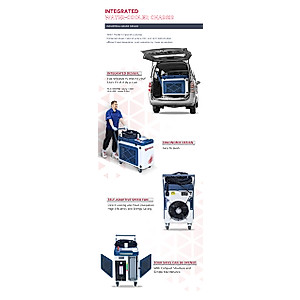 LYXC MAX 2000W 2 in 1 Integrated Fiber Laser Welding Machine 220V Single Phase Handheld Laser Welder Machine With Auto Wire Feeder Cable Length 10M for Welding&Weld Seam Cleaning