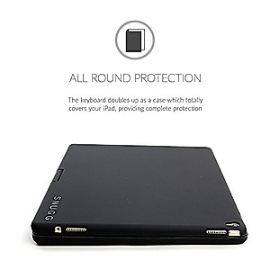 Snugg iPad Mini 5 / iPad Mini 4 Keyboard Backlit Wireless Bluetooth Keyboard Case Cover 360° Degree Rotatable Keyboard for Apple iPad Mini 5 - Black