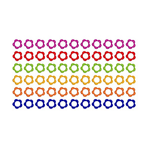 ZHENZHIZHE 60pcs Colorful Ring Stitch Markers Multicolor Stitch Markers Knitting Stitch Rings Mini Size Crochet Markers Knitting Tool for Sewing Weaving (10mm), wu ye hua10mm