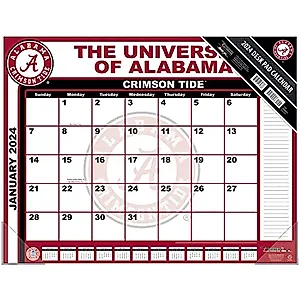 TURNER SPORTS Alabama Crimson Tide 2024 22X17 Desk Calendar (24998061473)