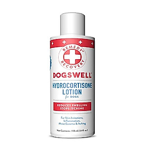 DOGSWELL Remedy + Recovery 0.5% Hydrocortisone Lotion for Dogs, 4 oz. (Packaging May Vary)