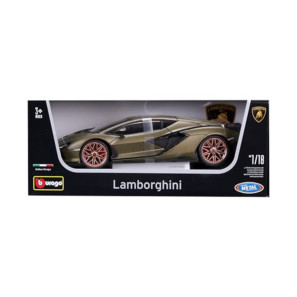 Lamborghini Bburago,Plastic ,1:18 Sián FKP37 - Green