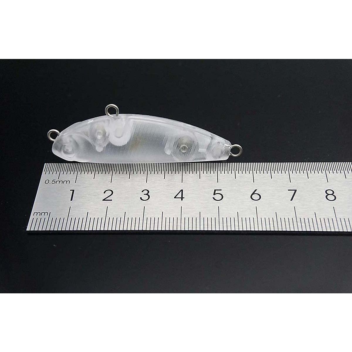 10PCS Unpainted 5.6cm 4g Pencilbait Popper lipless Blanks with Free 3D Fishing Eye Crankbait Baits Simulation Blank Body Clear Hard Clear Minnowbait Topwater Freshwater DIY Lure kit 8324