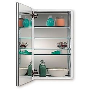 Jensen 52WH244DPF Metro Deluxe Flat Trim Medicine Cabinet, 24-Inch
