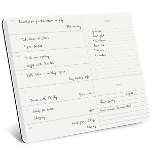 Pinesman - Elegant Undated Week Planner Pad, Tear Off Sheets, Minimalist, Weekly To Do List Notepad, Daily Schedule Desk Planner - 11.22" x 7.87””, Eco-friendly, FSC™ Certified
